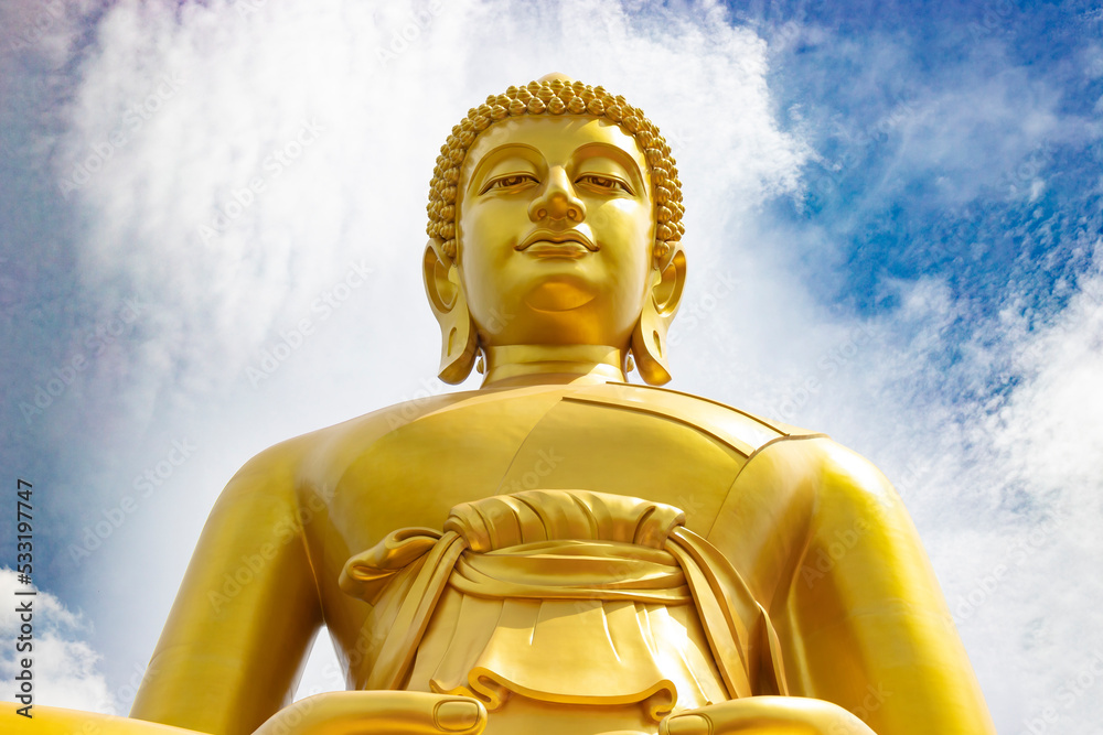 "Phra Buddha Dhammakaya Thep Mongkol" is a Big golden buddha statue ...