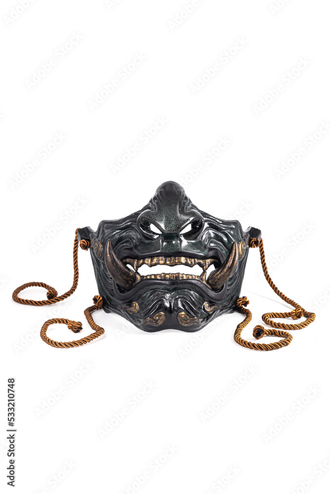Isolated photos of Japanese traditional samurai masks Stock Photo ...