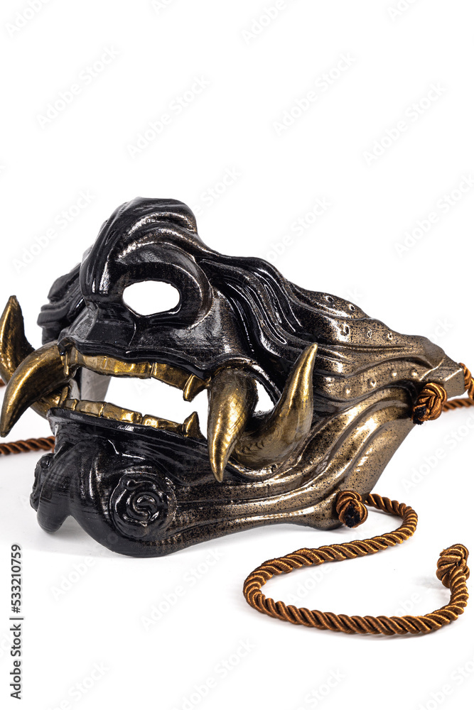 Isolated photos of Japanese traditional samurai masks Stock Photo ...
