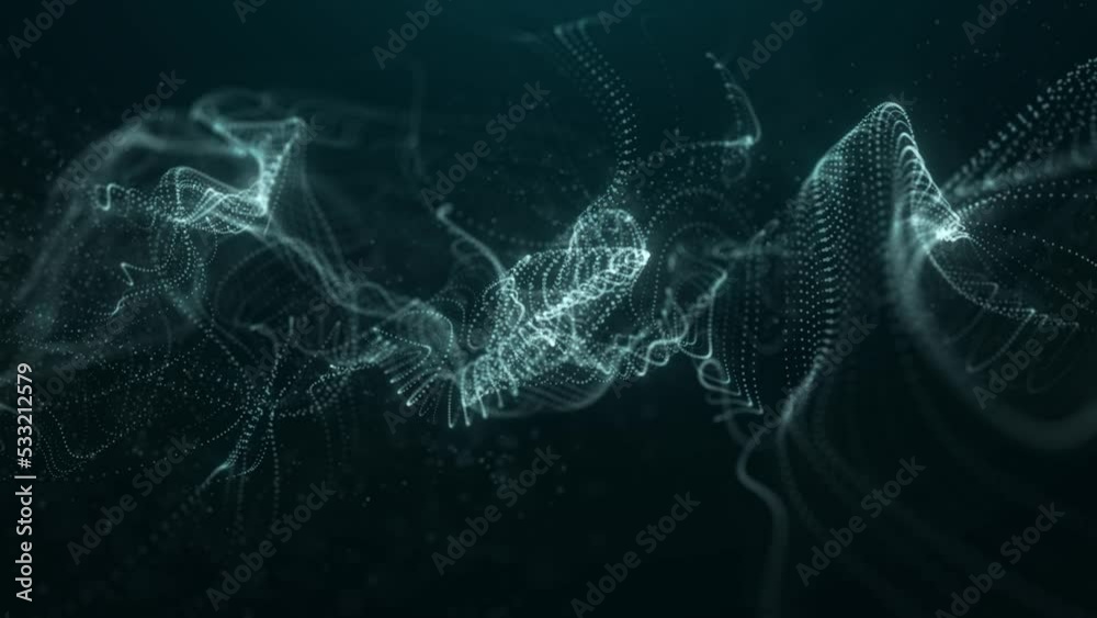 Vidéo Stock Abstract background with dynamic wave. Sound wave ...