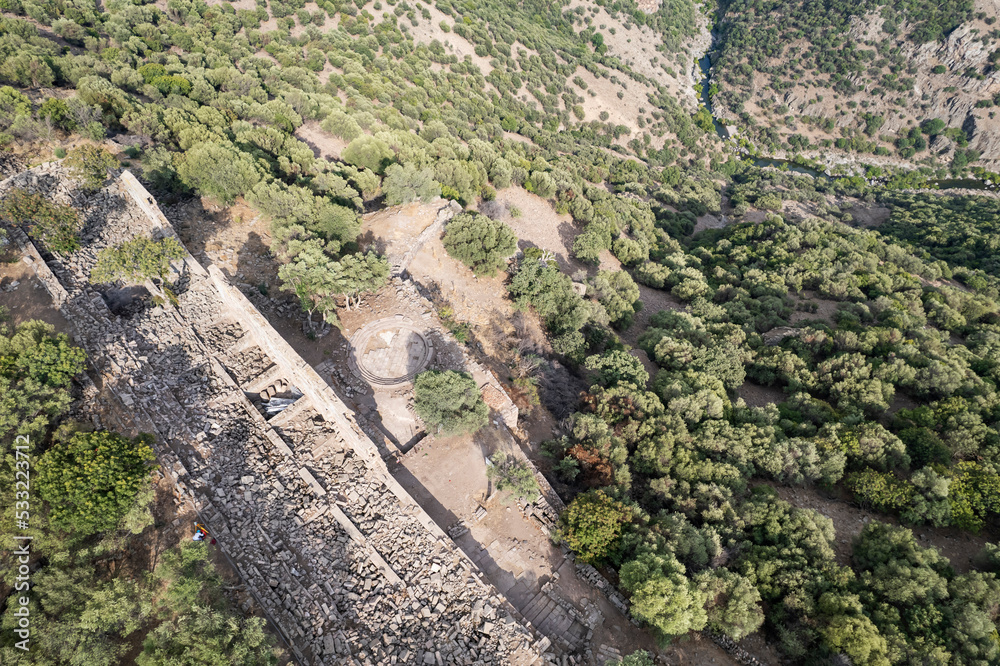 Aigai Ancient City ruins, the city is one of the 12 Aiol cities in ...