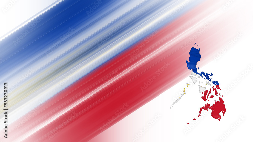 Map of Philippines, flag map Stock Illustration | Adobe Stock