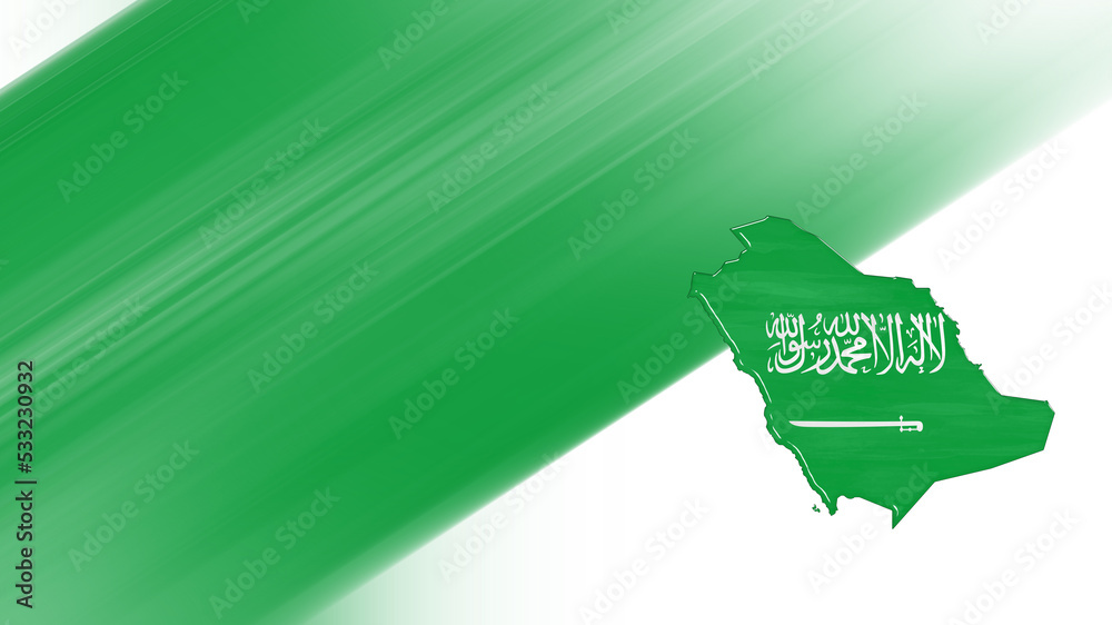 Map of Saudi Arabia, flag map Stock Illustration | Adobe Stock