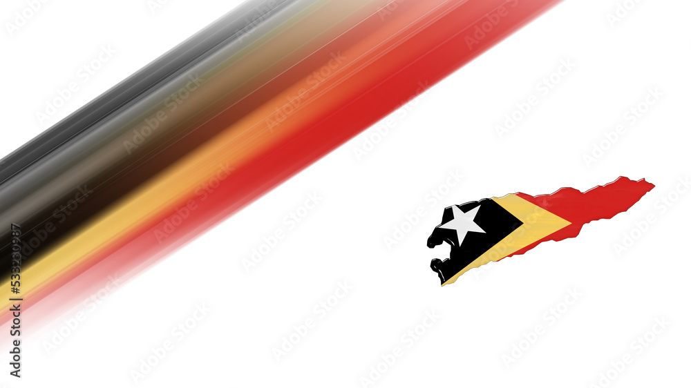 Map of Timor Leste, flag map Stock Illustration | Adobe Stock