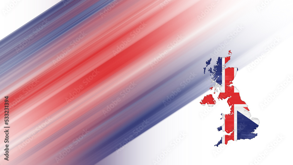 Map of United Kingdom, flag map Stock Illustration | Adobe Stock