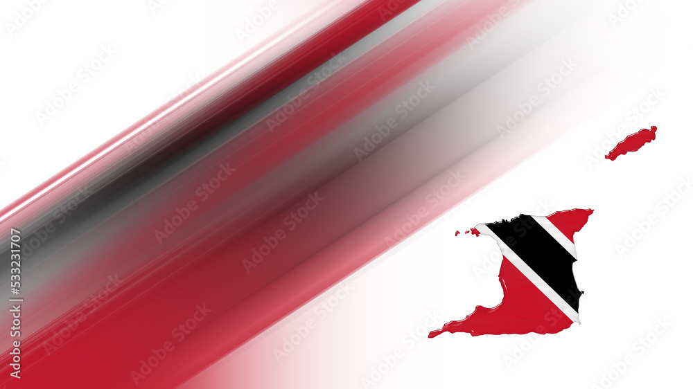 Map of Trinidad and Tobago, flag map Stock Illustration | Adobe Stock