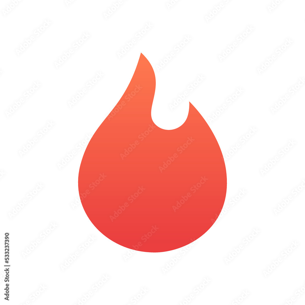 Cartoon icon fire simple style graphic element vector illustration for ...