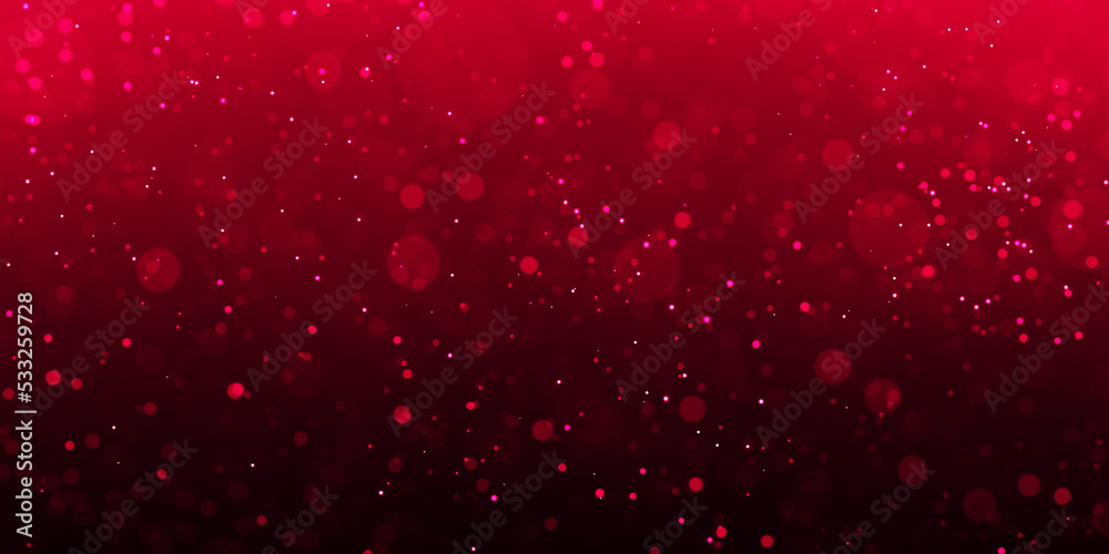 abstract red background with falling glitter particles. Beautiful ...