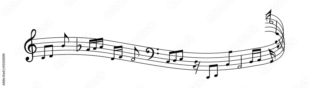Music notes icon set, Music notes symbol ,Music notes wave, musical ... Music notes icon set, Music notes symbol ,Music notes wave, musical ...