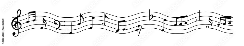 Music notes icon set, Music notes symbol ,Music notes wave, musical ... Music notes icon set, Music notes symbol ,Music notes wave, musical ...