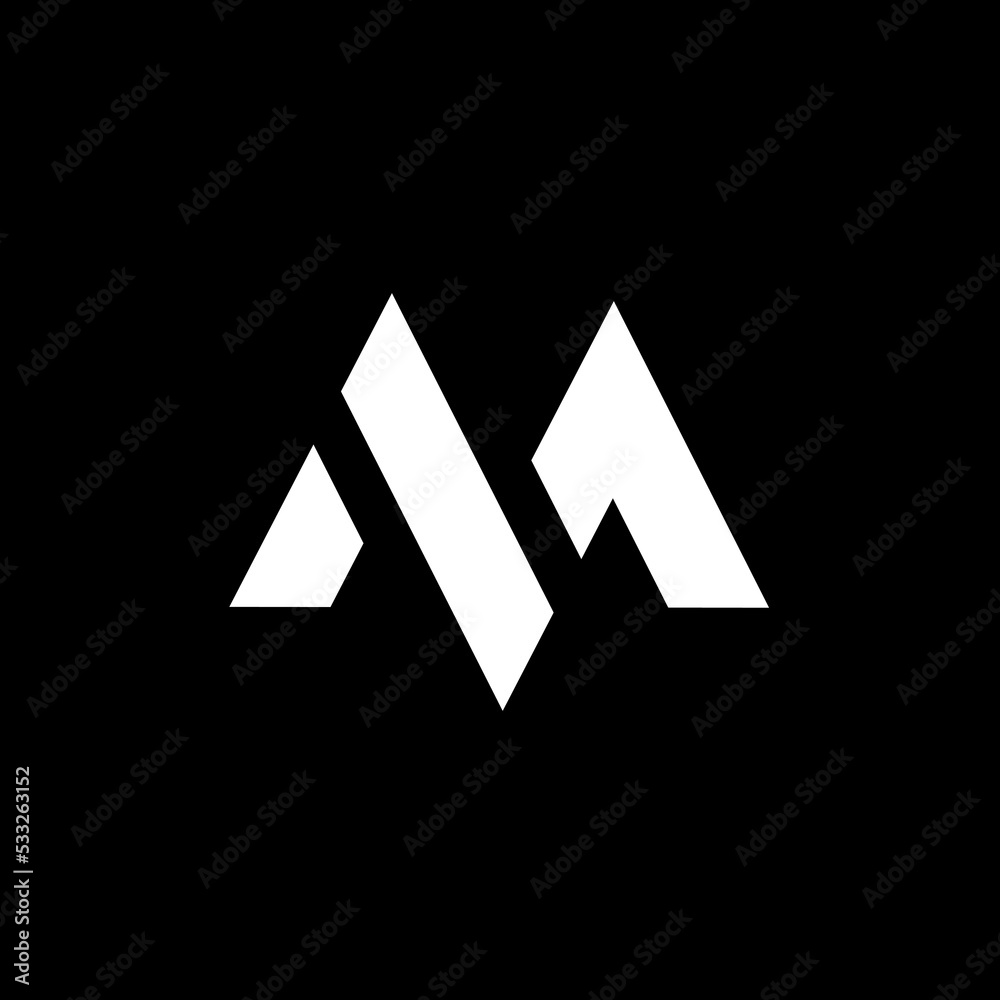 Letter M . Icon Design Template Elements Stock Vector | Adobe Stock