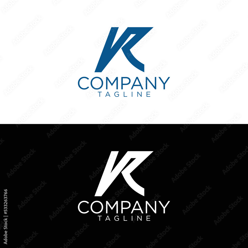kr logo design and premium vector templates Stock Vector | Adobe Stock