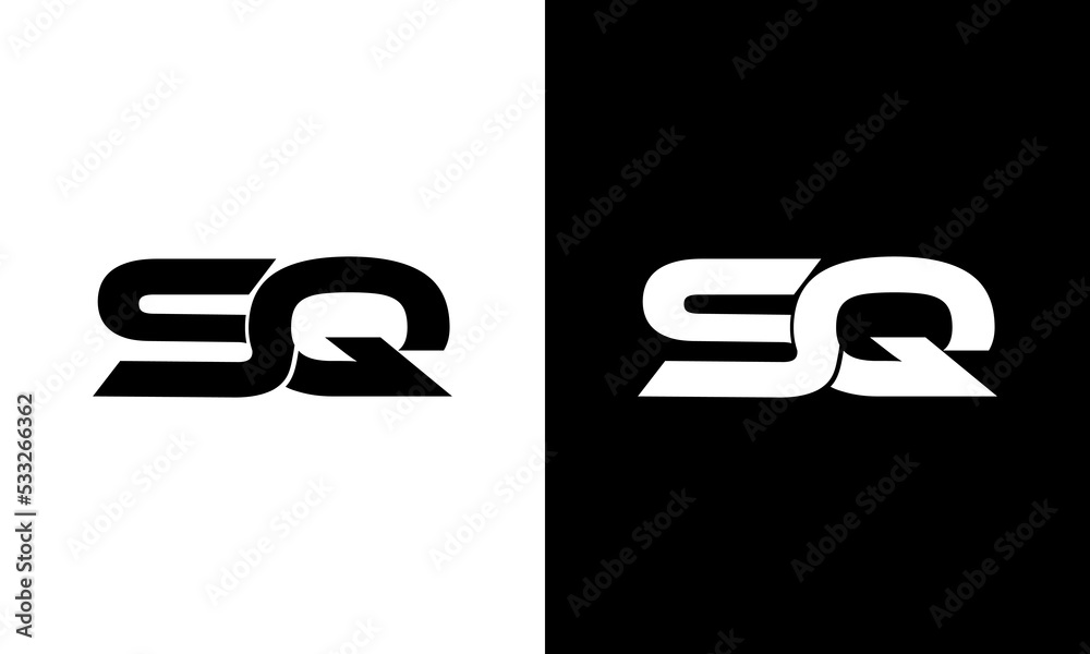 letter sq logo design Stock Vector | Adobe Stock