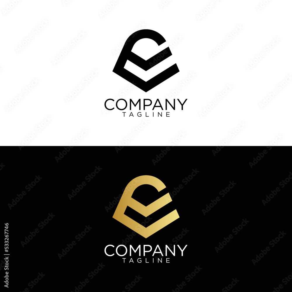 e logo design and premium vector templates Stock Vector | Adobe Stock