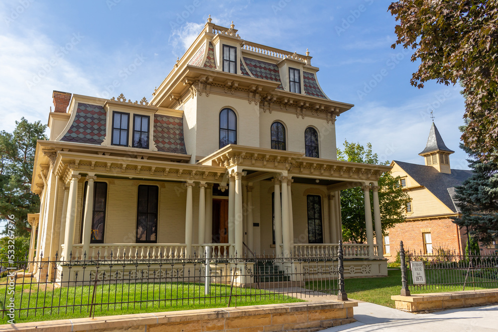 Daytime exterior view of the Rensselaer Hubbard House, a historic ...