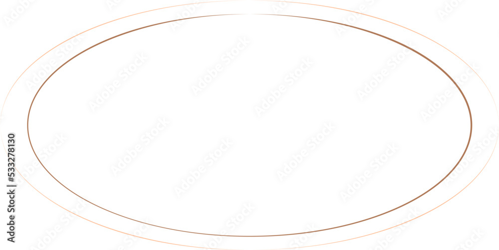 Oval Border Frames Isolated on White Background. Trendy design element ...