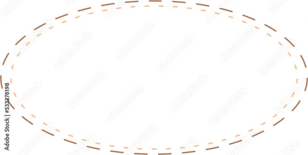 Oval Border Frames Isolated on White Background. Trendy design element ...