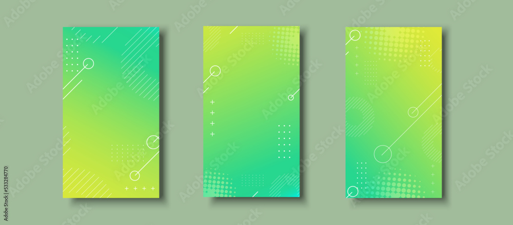 Creative Story Package background . full of colors, bright green ...