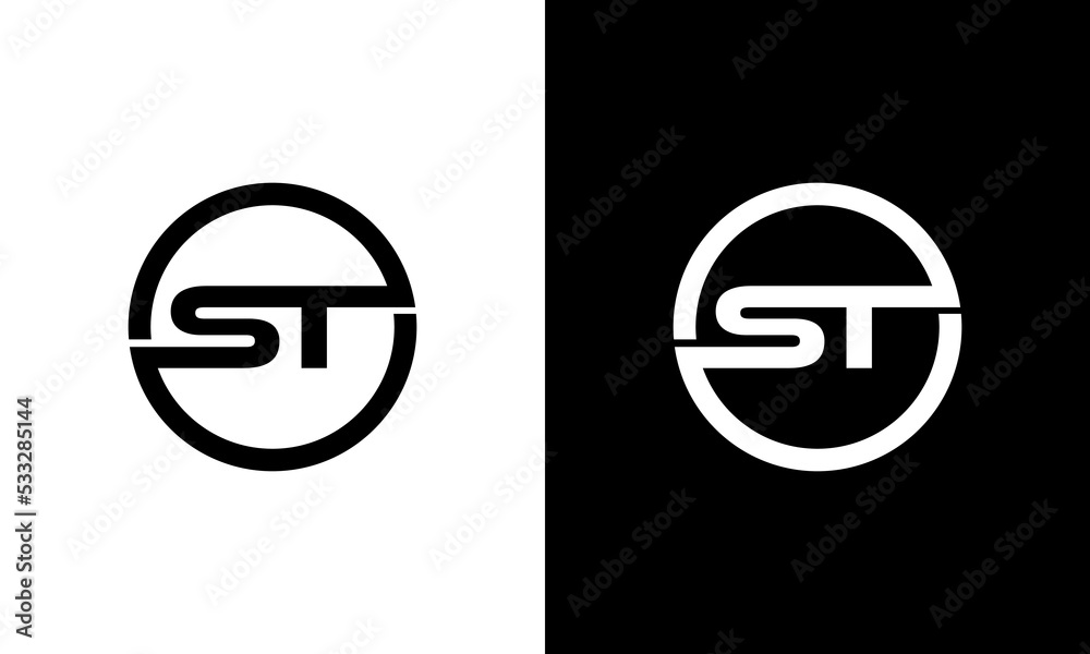 letter st logo design Stock Vector | Adobe Stock