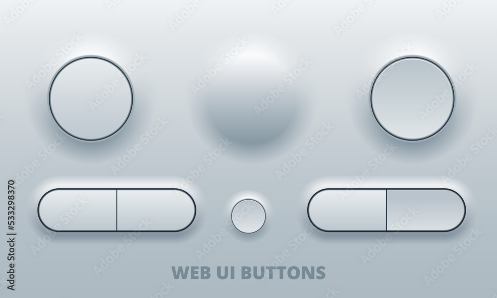Different types of the modern UI button set Stock Vector | Adobe Stock