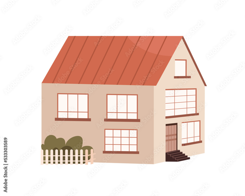 Residential house exterior. Home building architecture with picture ...