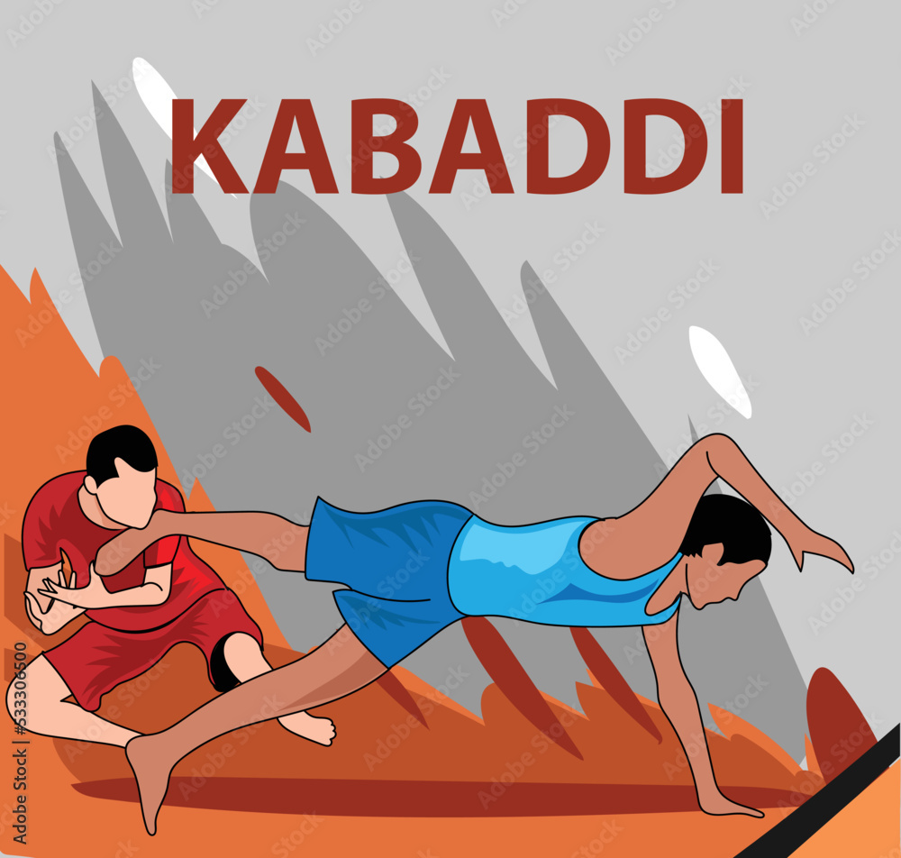 Kabaddi League Poster vector, Illustration. Indian game Stock Vector ...