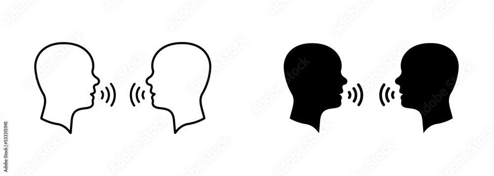 Two People Talking Face To Face