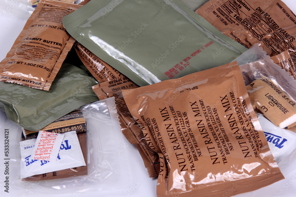 Foto de Riga, Latvia, october 26, 2022: Individual Food Ration for USA ...