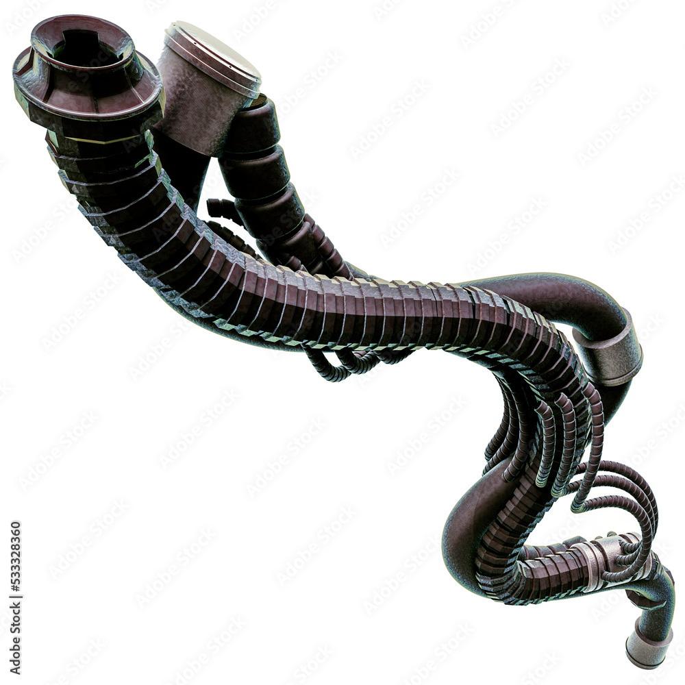 SciFi Cable Wire Illustration with Transparent Background PNG Stock ...