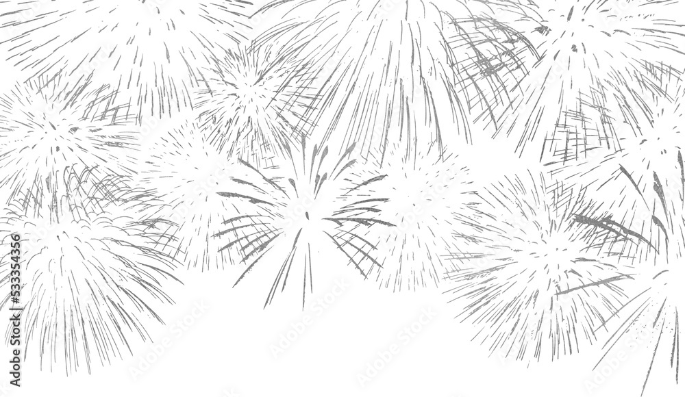 Silver colored firework, thin stroke lines. Isolated png illustration ...