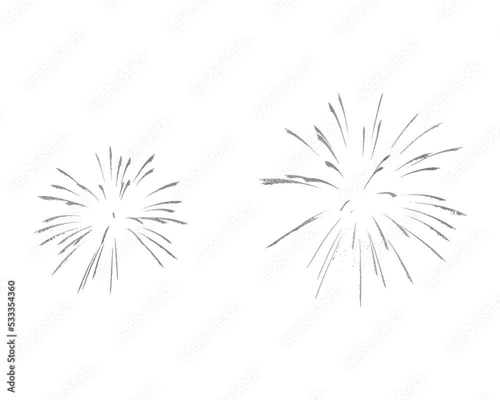 Silver colored firework, thin brush stroke lines. Isolated png ...