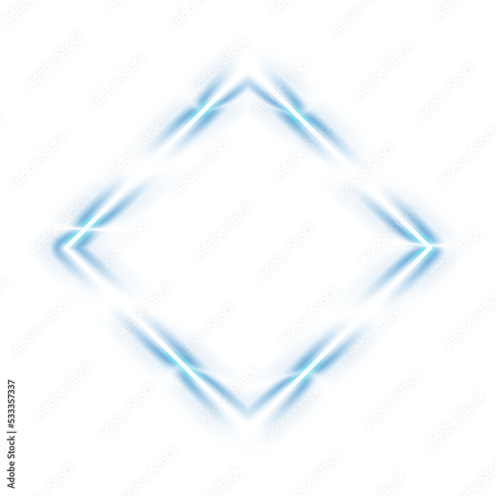 Neon frame, vibrant colored glowing neon frame with transparent ...