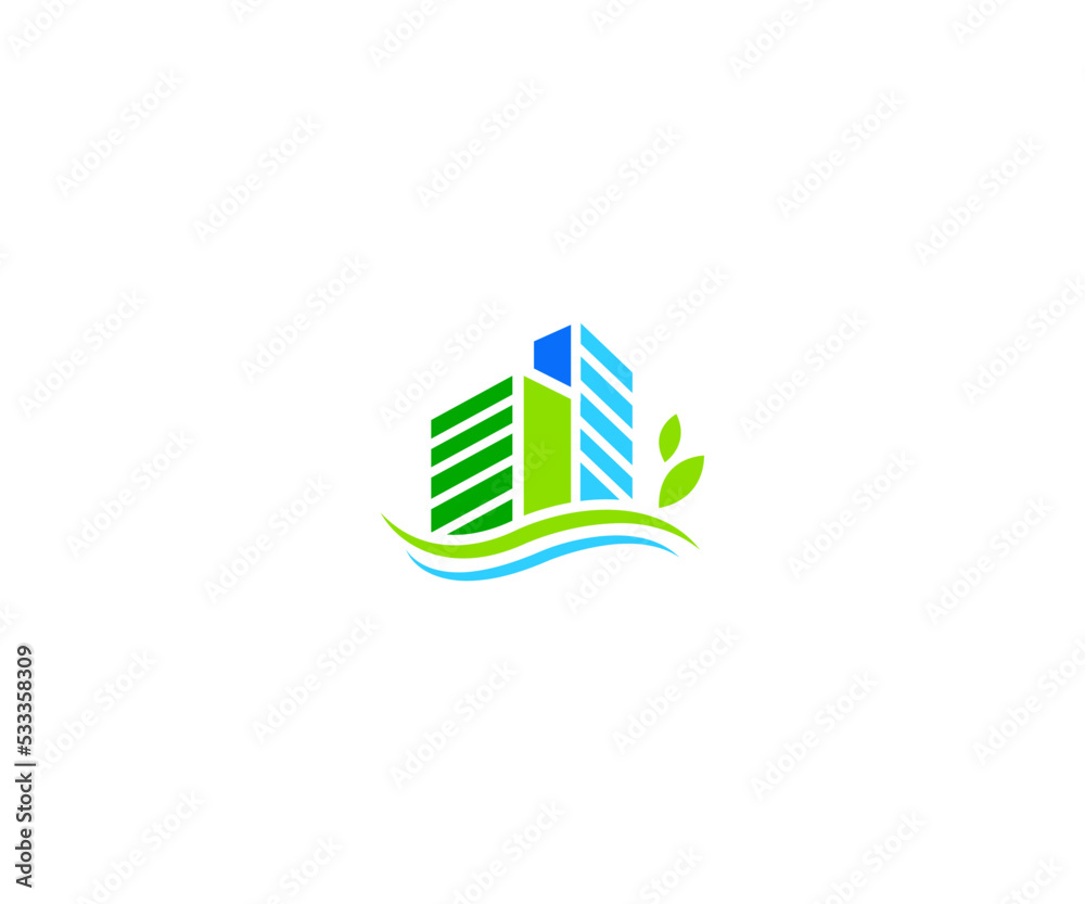 green building logo Vector Template Symbol Stock Vector | Adobe Stock