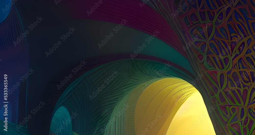 Abstract Sci-fi wallpaper. Futuristic artwork architecture digital ...