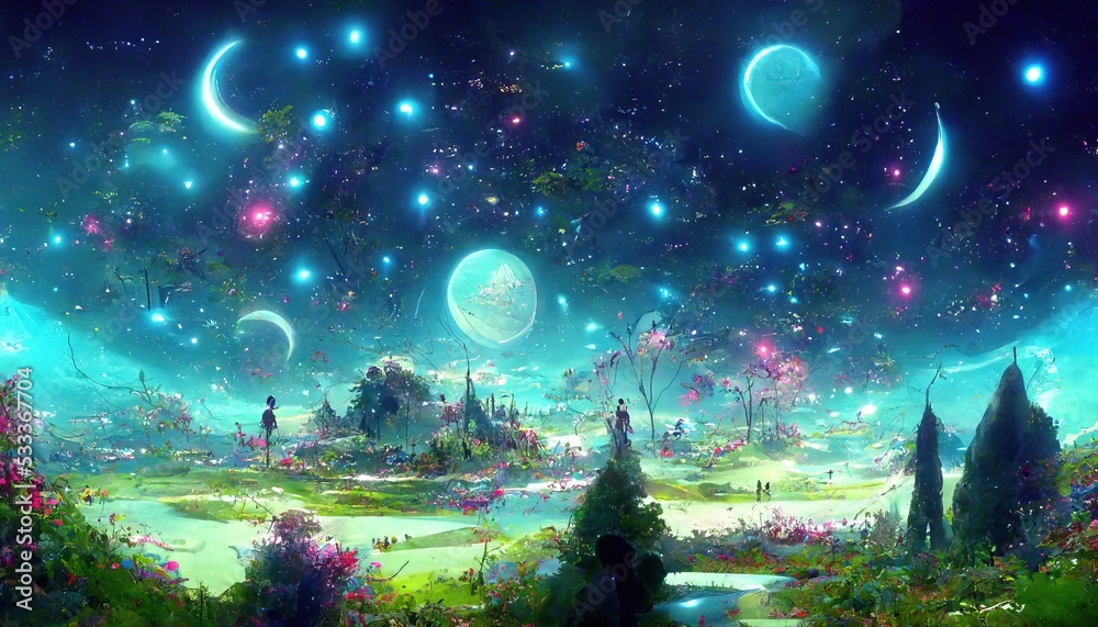 Concept Art Scenery. Digital art. Illustration. CG Artwork Background ...