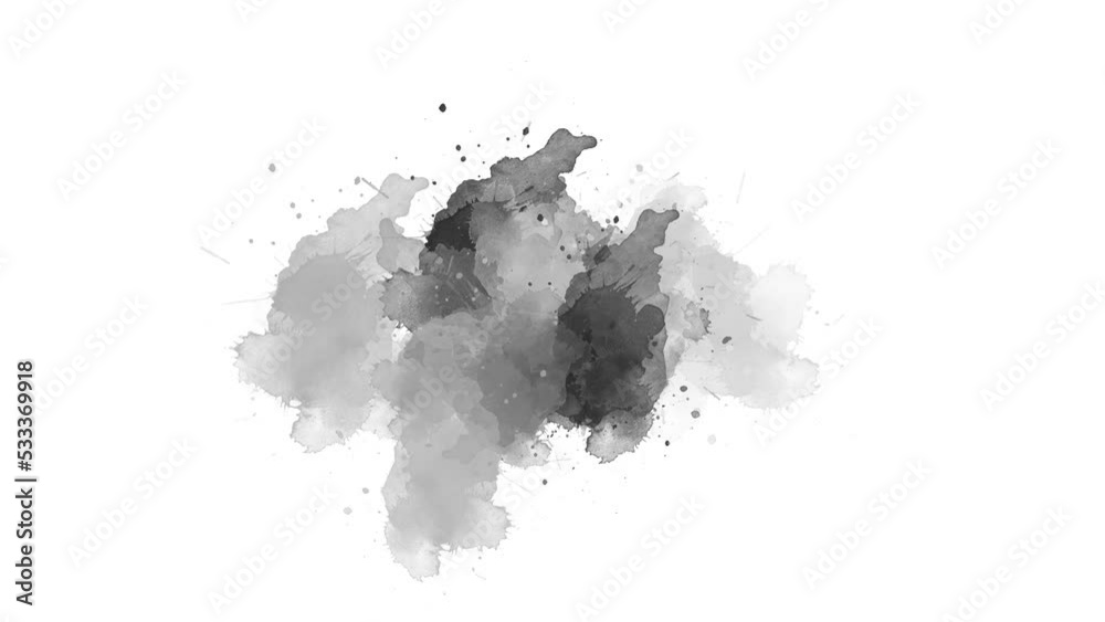 ink slow motion transition reveal. Ink splash. Abstract ink brush blot ...