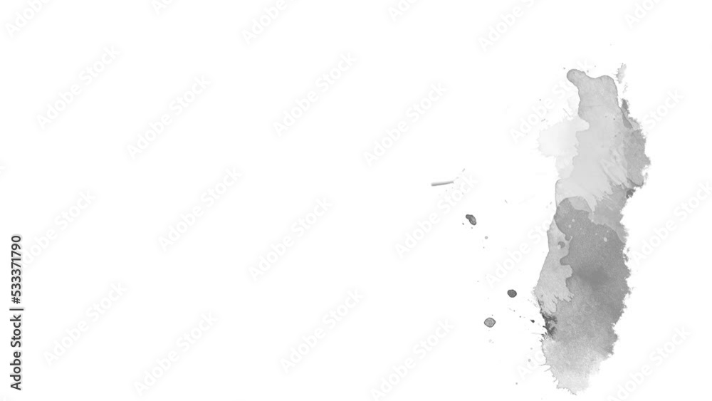 Ink brush stroke transition. Ink splash. Abstract ink brush blot, splat ...