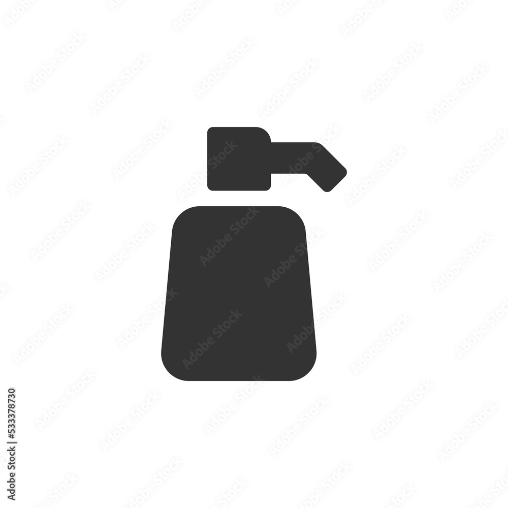 Soap bottle icon set. Gel dispenser symbol. Antibacterial, medical pump ...