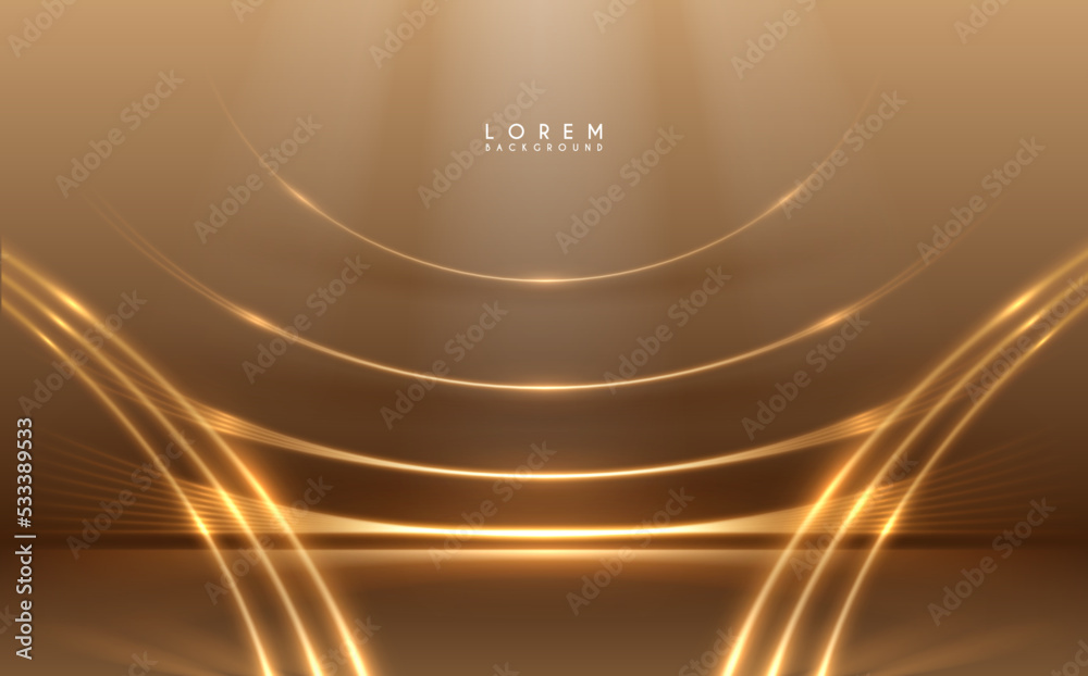 Abstract golden light lines background Stock Vector | Adobe Stock
