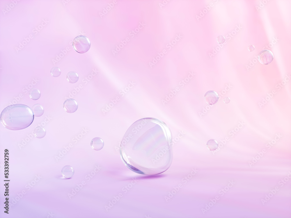 Natural beauty podium backdrop for product display with water drops on ...