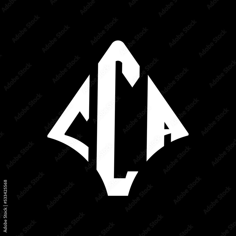 CCA letter logo design. CCA modern letter logo with black and white ...