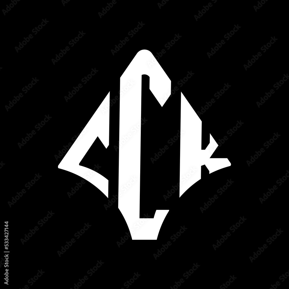 CCK letter logo design. CCK modern letter logo with black and white ...
