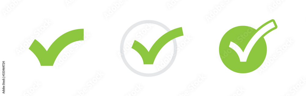 Poster Check mark icons. Green tick approval. – Tableau | Europosters