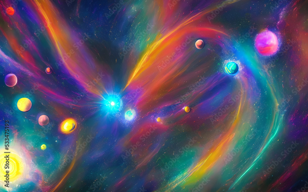 The solar system is a dreamy, psychedelic place. The planets are bright ...