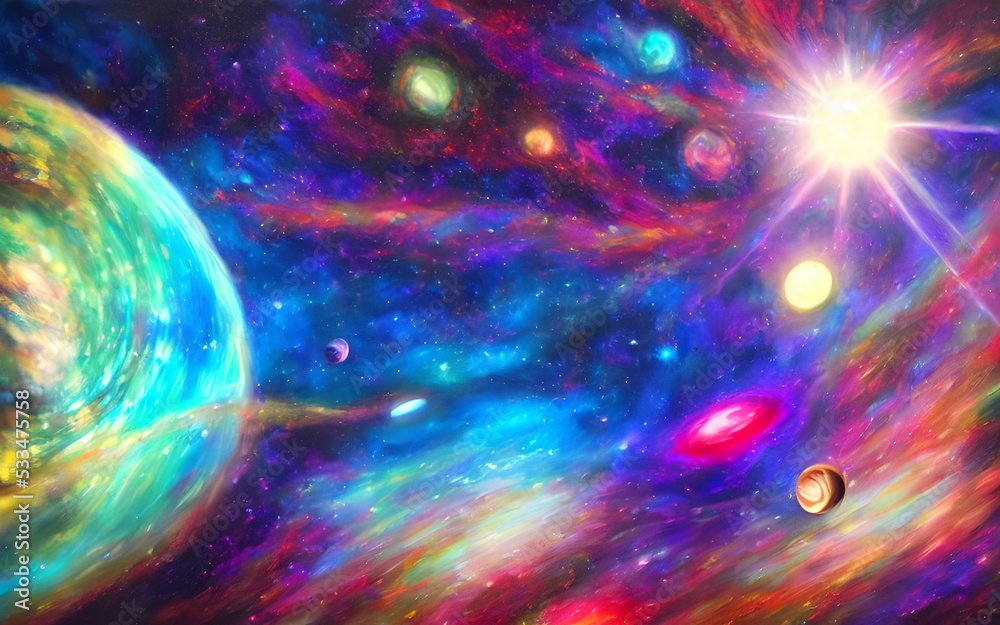 The dreamy, psychedelic solar system is a beautiful sight. The colors ...