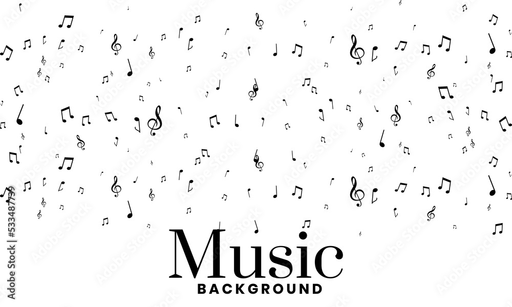 musical notes symbols vector background. music studio vector background ...