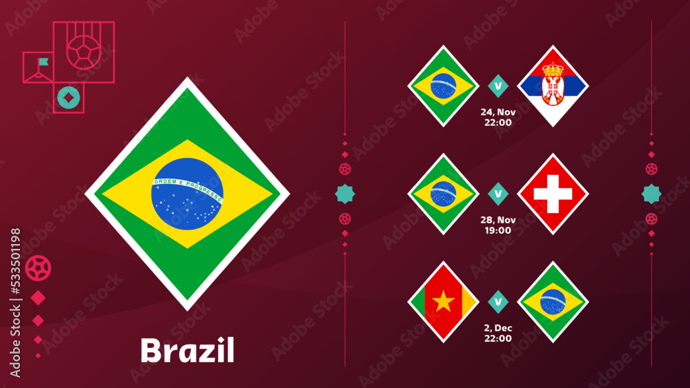 world cup 2022 brazil national team Schedule matches in the final stage ...