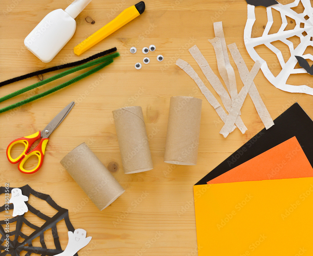 Step by step instruction. Step 1 Halloween decoration from toilet paper ...
