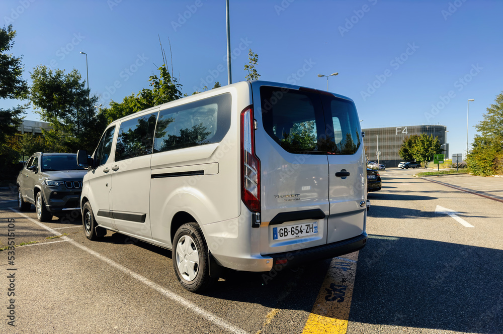 Basel, Switzerland - Sep 22, 2022: Ford transit custom van car in ...
