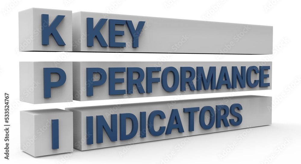 Key Performance Indicators (KPI) 3D Blocks Stock Illustration | Adobe Stock